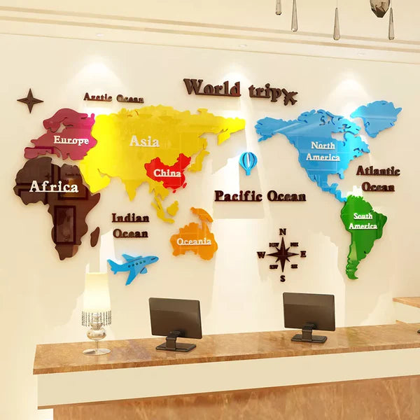 World Map Acrylic Art – Eden Decor